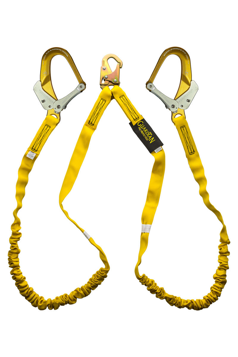 IS-72-2R 6ft Double Leg Internal Shock Lanyard with HS Aluminum Snapho ...