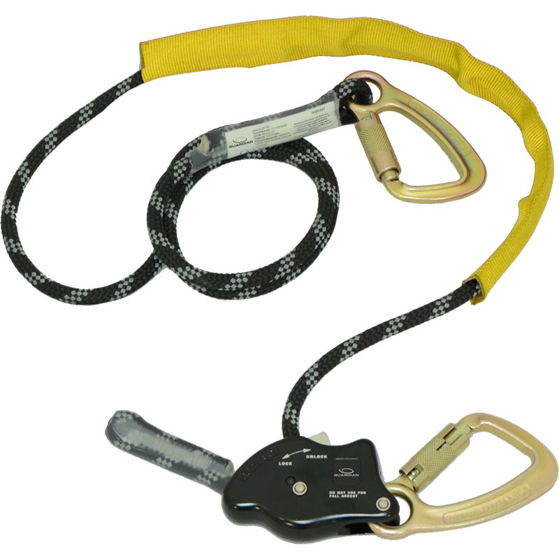 8 ft work positioning lanyard, steel carabiners on both ends. – Energy ...