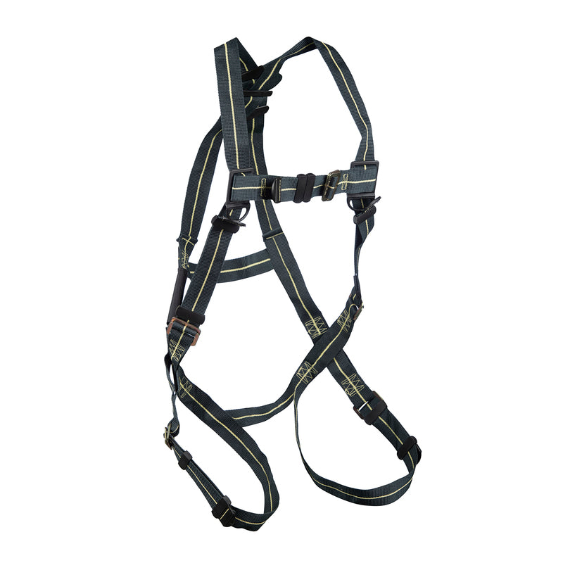Full body harness with 5 point adjustment, dorsal D-ring, mating buckl ...