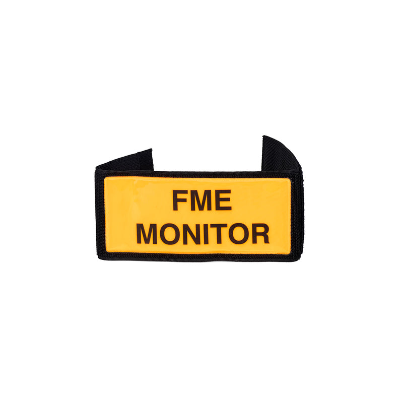 4' x 18' Reflective Fluor. Orange Arm Band with FME MONITOR printed in ...