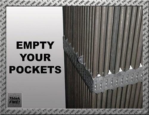 Think FME Poster 18" x 24"- Empty your Pockets – Energy Safety Supply