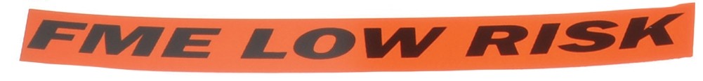 FME Sign Inserts-1.5" x 8" FME LOW RISK" – Energy Safety Supply